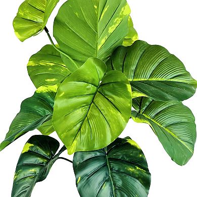 30" Faux Pothos in Braided Rope Basket