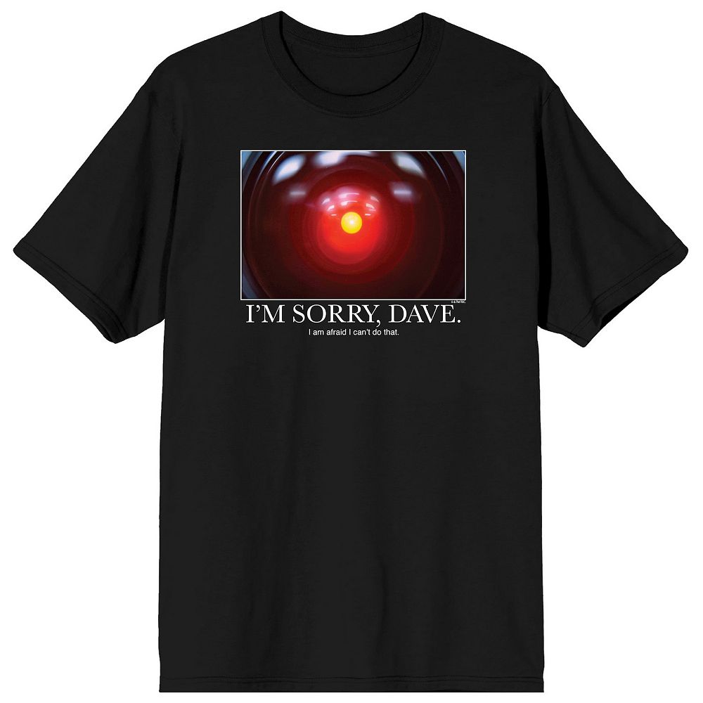 Men's 2001 A Space Odyssey I'm Sorry Dave Meme Graphic Tee