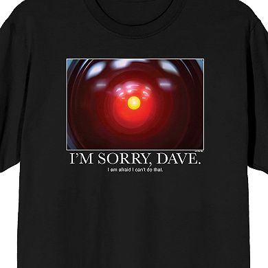 Men's 2001 A Space Odyssey I'm Sorry Dave Meme Graphic Tee