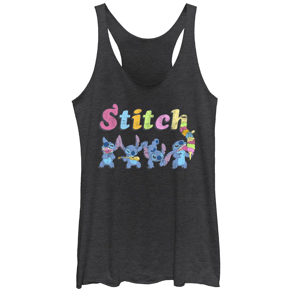 Disney's Lilo & Stitch Silly Series Juniors' Tri-Blend Racerback Tank Top