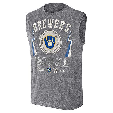 Men's Darius Rucker Collection by Fanatics Charcoal Milwaukee Brewers ...