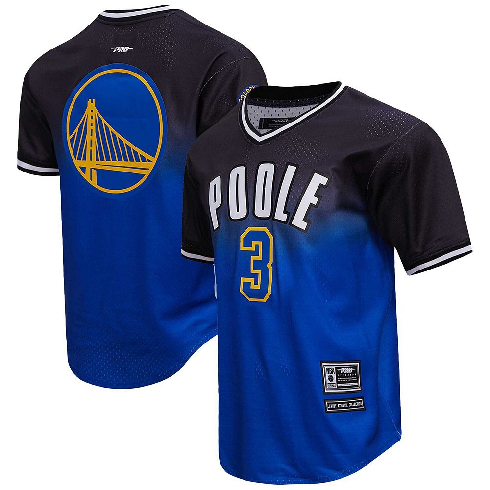 Men's Post Jordan Poole Black/Royal Golden State Warriors Ombre Name ...