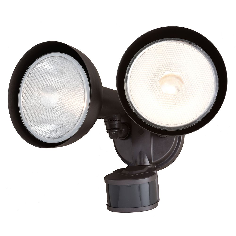 Bronze Motion Sensor Dusk to Dawn Outdoor Security Flood Light - 240 ...