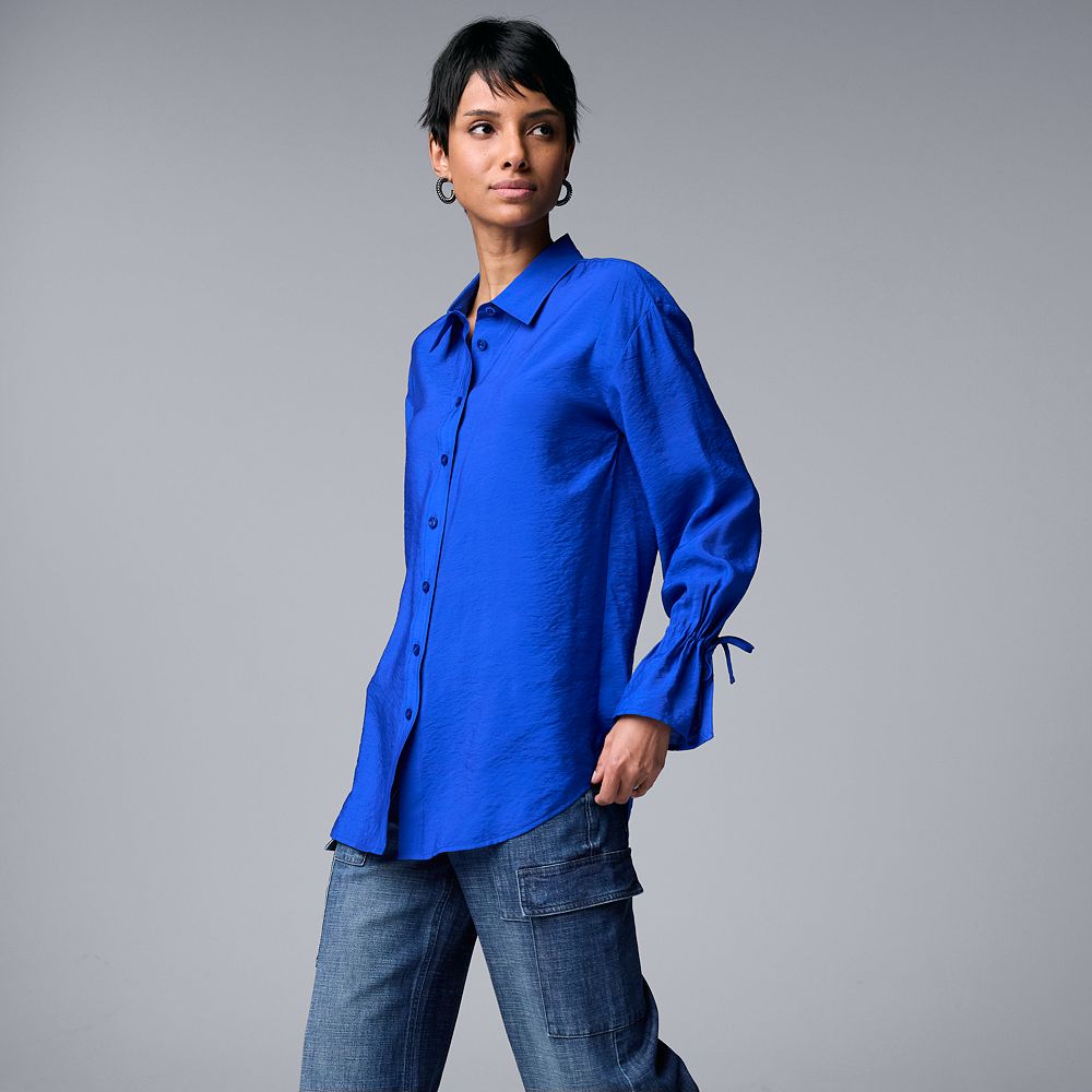 Women's Simply Vera Vera Wang Button Front Shirt