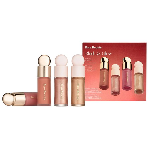 Rare Beauty by Selena Gomez Mini Blush & Highligher 4-Piece Set Rare Beauty by Selena Gomez Mini Blush & Highligher 4-Piece Set