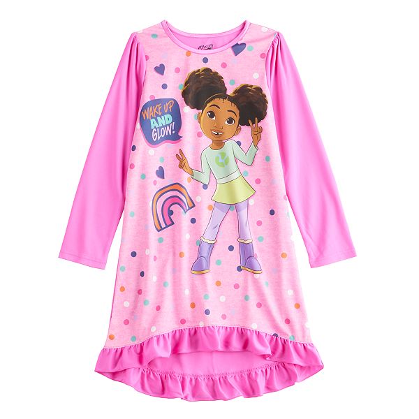 Girls 4-10 Young Love Zuri "Wake Up and Glow" Graphic Nightgown