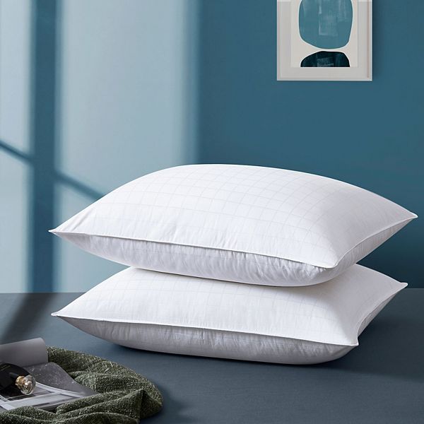 Unikome Luxury Medium Soft Goose Down Feather Bed Pillow, Side Back ...