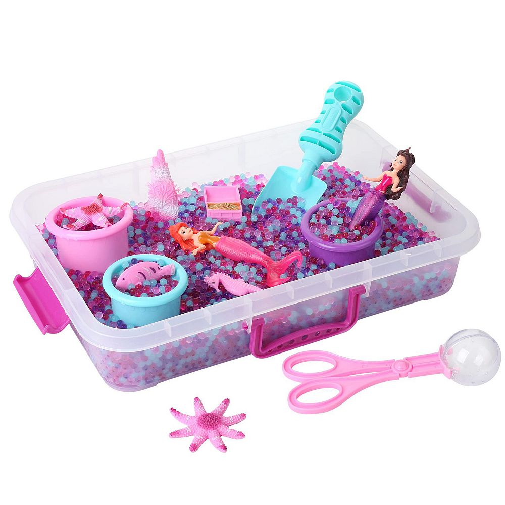 Mermaid Water Beads Play Set Kids Water Beads Sensory Bin with Ocean ...