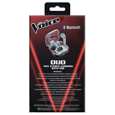 The Voice DUO True Wireless Stereo Earbuds with Mic