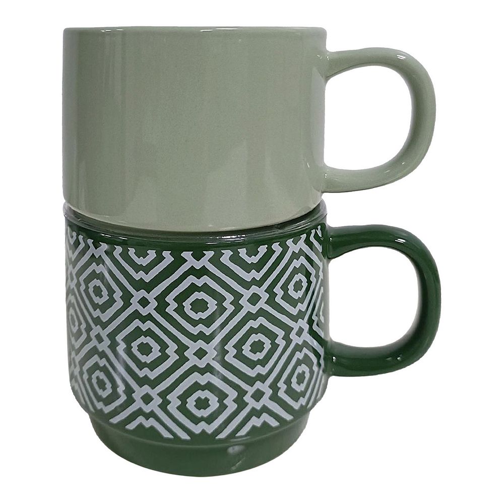 New View Gifts & Accessories Geo Design 2-Piece Mug Set