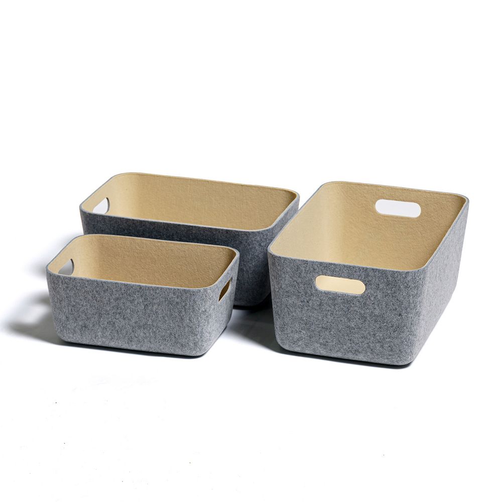 Folden Lane Molded Felt Basket - Medium Light Grey