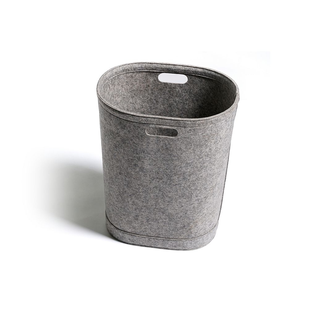 Folden Lane Light Grey Felt Oval Hamper