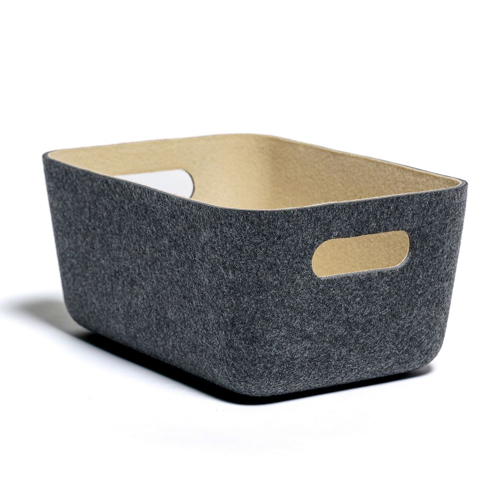 Folden Lane Molded Felt Basket - Medium Dark Grey
