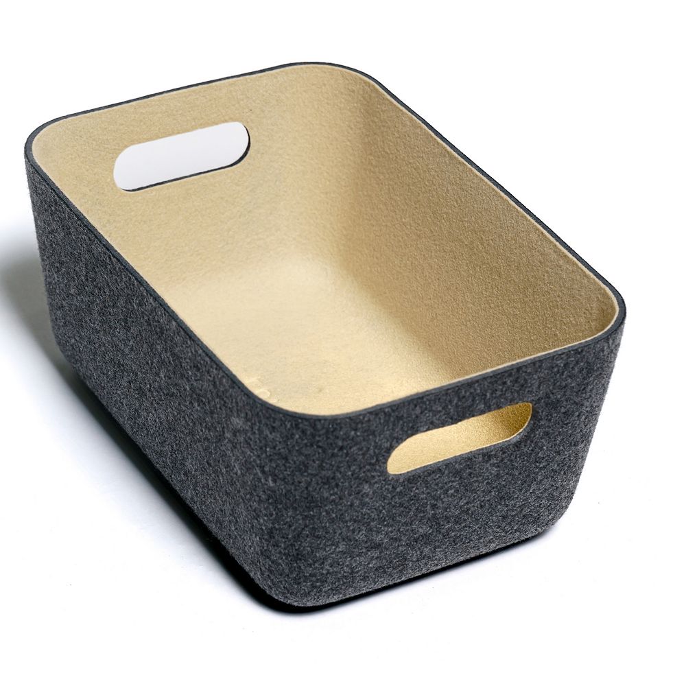 Folden Lane Molded Felt Basket - Large Dark Grey