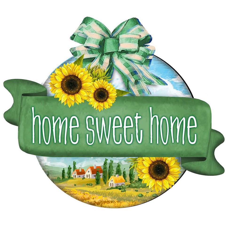 Home Sweet Home Wreath 19-Inch Handcrafted Wooden Door Décor by G ...