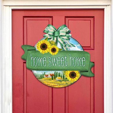 Home Sweet Home Wreath 19-Inch Handcrafted Wooden Door Décor by G ...