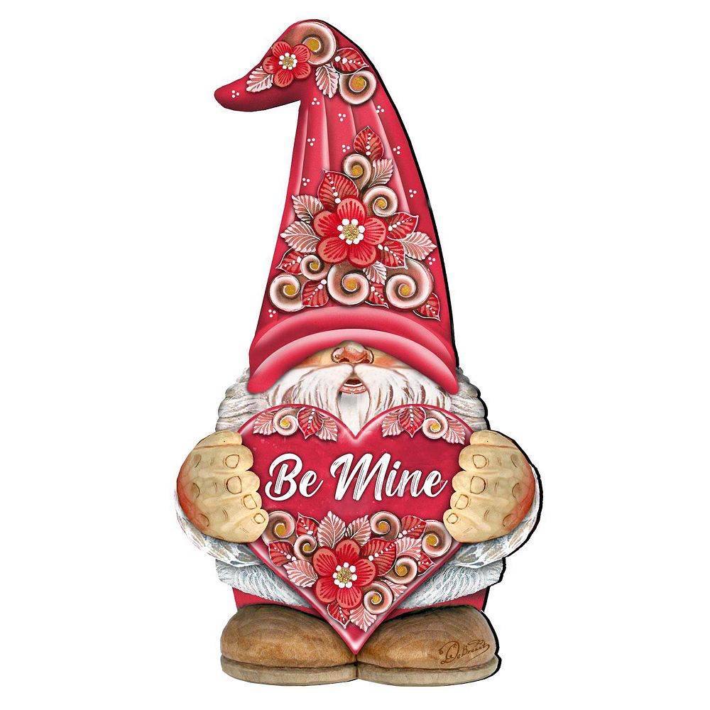 Be Mine Gnome Dwarf Wooden 24-Inch Door Hanger Valentine Wall Art by ...