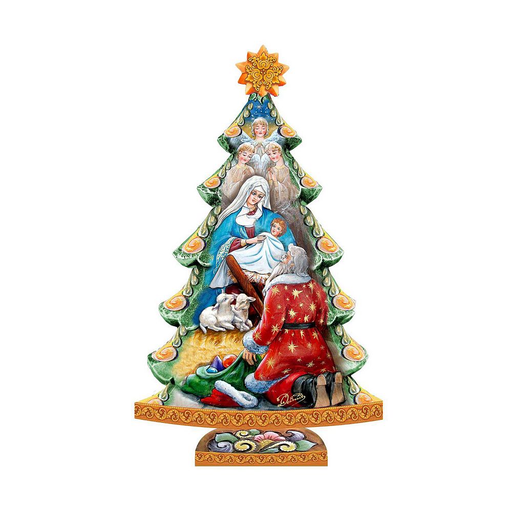 Adoration Nativity Tree 24-Inch Door Decor by G. DeBrekht - Reverent ...