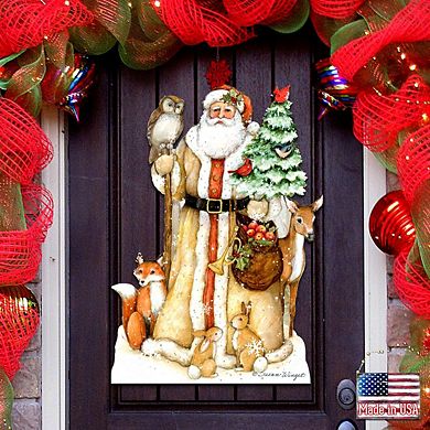 Ivory Santa Christmas 24-Inch Handcrafted Wooden Door Decor by Susan ...