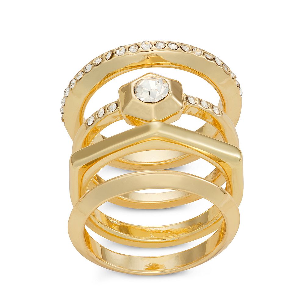 Nine West Gold Tone 4 pc Ring Set