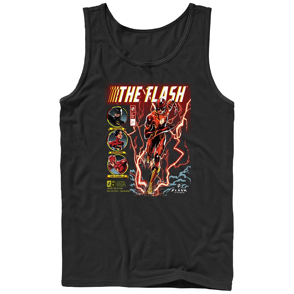 Men's The Flash Film Comic Cover Graphic Tank Top