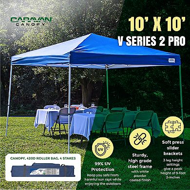 Caravan Canopy V Series 2 Pro 10' x 10' Entry Level Straight Leg Canopy ...