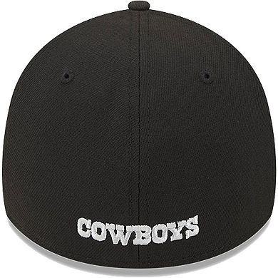Men's New Era Black Dallas Cowboys Retro Joe Main 39THIRTY Flex Hat