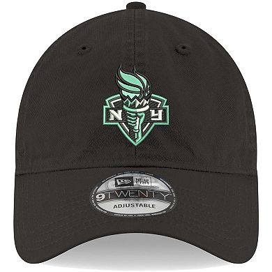 Men's New Era Black New York Liberty Core Logo 9TWENTY Adjustable Hat