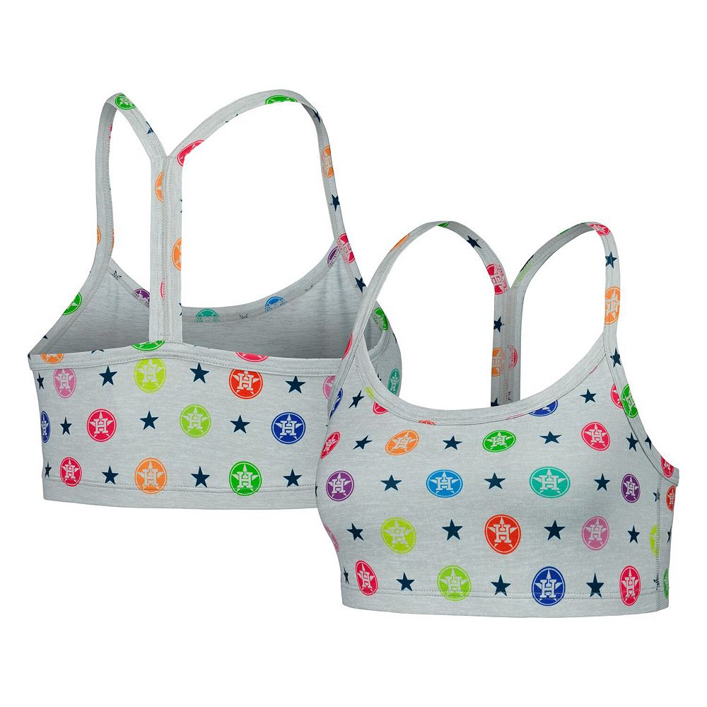 Women's Gray Houston Astros TLC Rainbow Bra