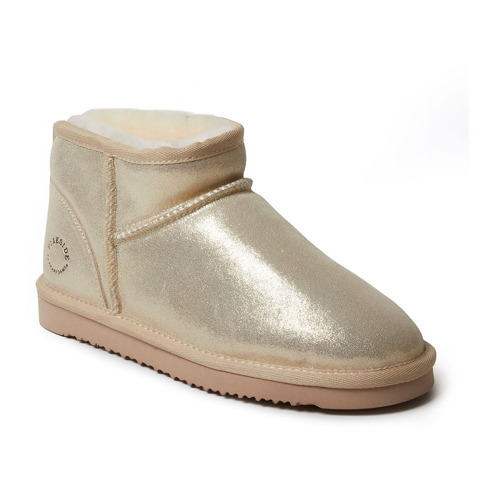 Fireside by Dearfoams Riverland Women's Shearling Micro Ankle Boot Slippers