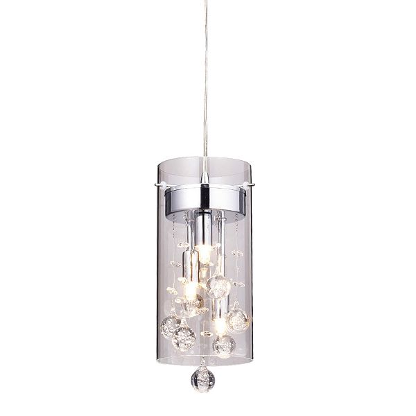 Modern Crystal Pendant Light Mini Glass Cylinder Fixture
