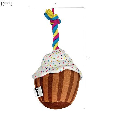 Woof Birthday Cupcake Dog Toy