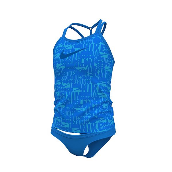 Girls 6-20 Nike 2-Piece Retro Flow T-Crossback Tankini Swim Set