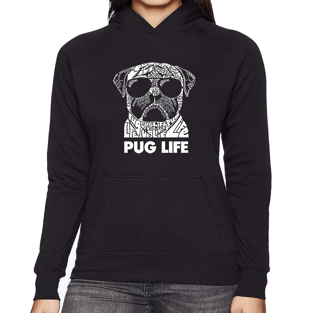Pug Life - Women's Word Art Hooded Sweatshirt