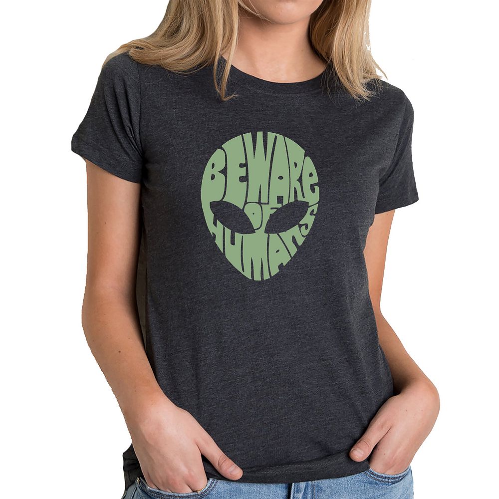 Beware of Humans - Women's Premium Blend Word Art T-shirt