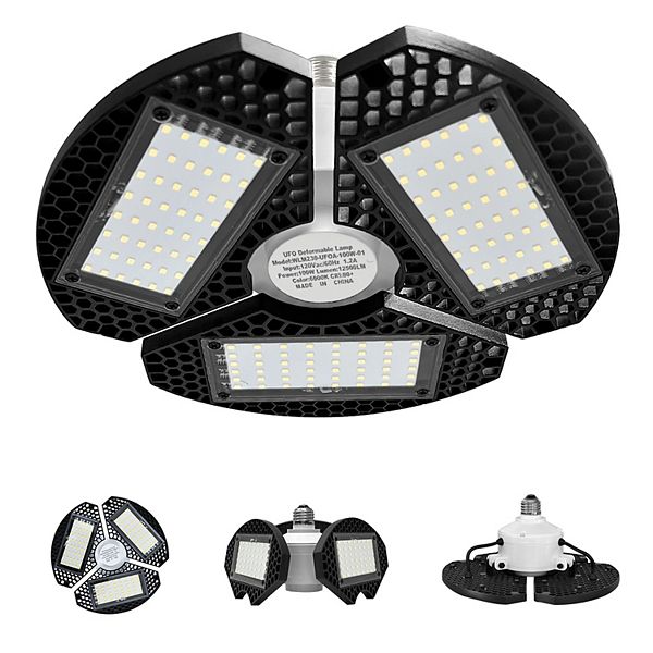 LED Garage Light with 3 Adjustable Panels 100W 12500LM