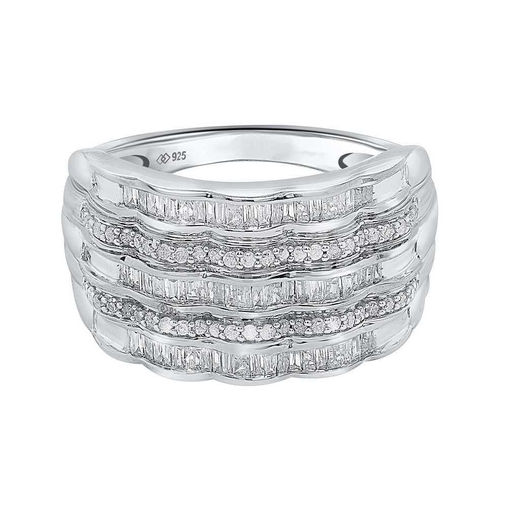 Sterling Silver 1/2 Carat T.W. Diamond Layer Ring