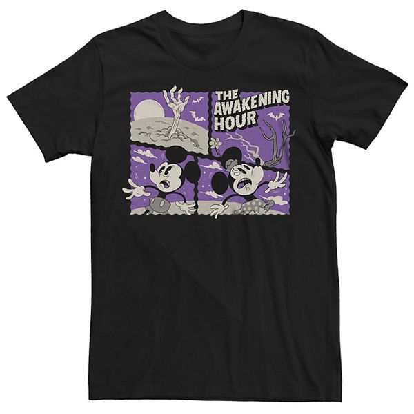 Big & Tall Mickey Mouse And Minnie Scared Undead Awakening Graphic Tee
