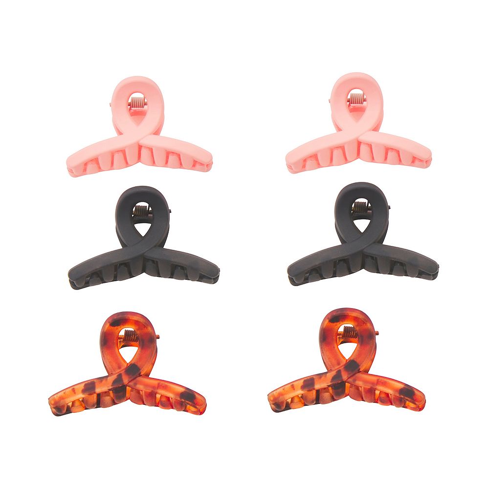 Mini Loop Hair Claw Clips 6-piece Set