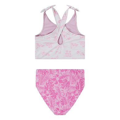 Girls 7-16 Hurley Knotted Tropical UPF 50+ Tankini and Bottoms Swimsuit Set