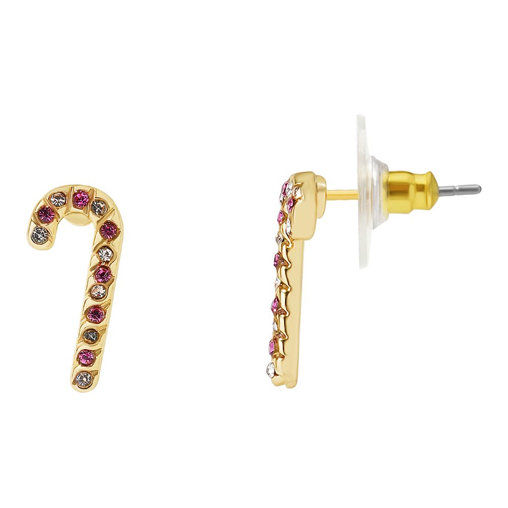 LC Lauren Conrad Gold Tone Candy Cane Post Earrings
