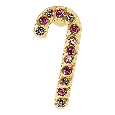 LC Lauren Conrad Gold Tone Candy Cane Post Earrings