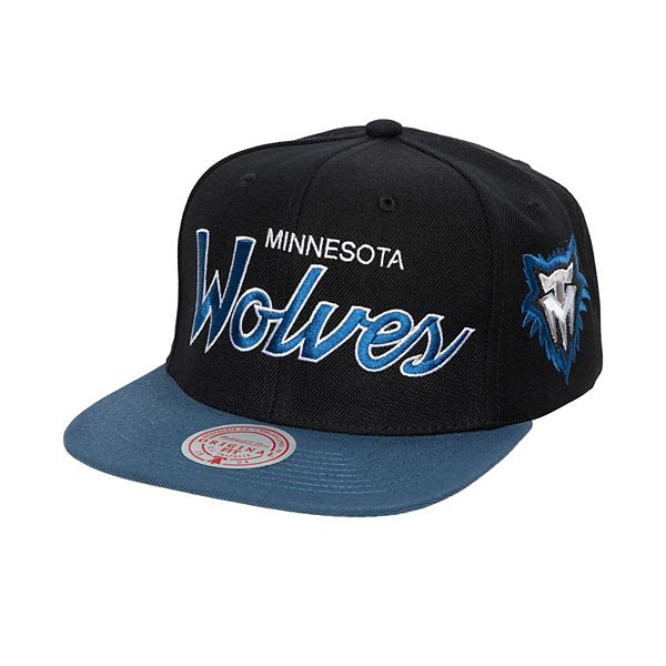Men's Mitchell & Ness Black Minnesota Timberwolves Hardwood Classics ...