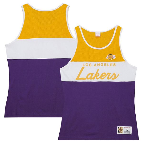 Men's Mitchell & Ness Purple Los Angeles Lakers Special Script Tank Top