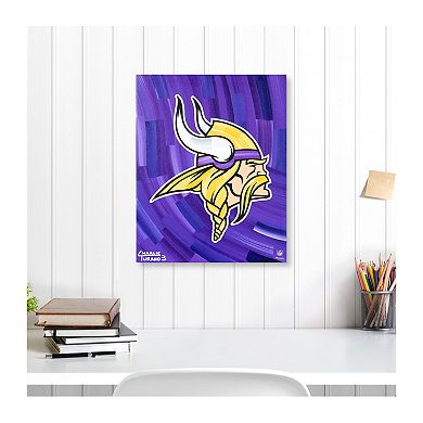 Minnesota Vikings 16" x 20" Embellished Giclee Print by Charlie Turano III