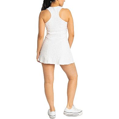 Women's Lusso White Boston Red Sox Tess Cheetah V-Neck Racerback Dress