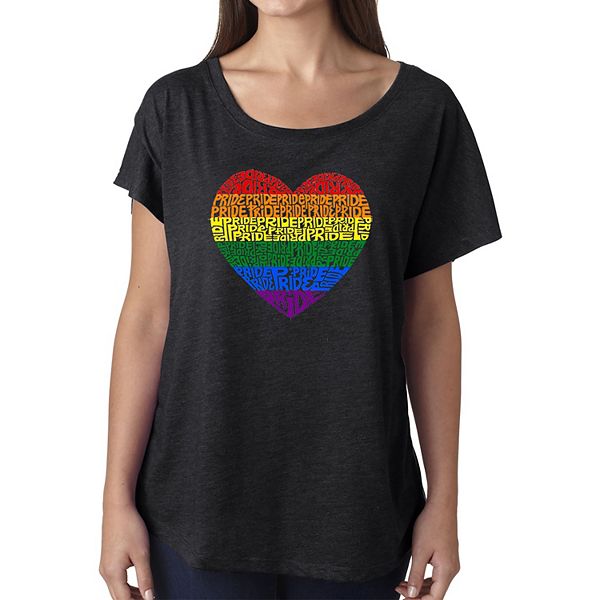 Pride Heart - Women's Dolman Word Art Shirt