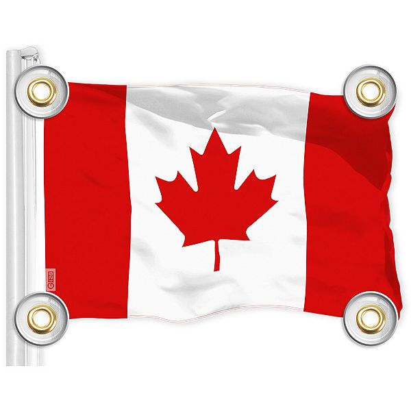 G128 Canada 150D 3x5 Ft Printed Polyester Flag - 4 Corner Brass Grommets