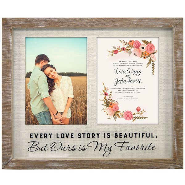 2 Opening Wedding Invitation Photo Frame