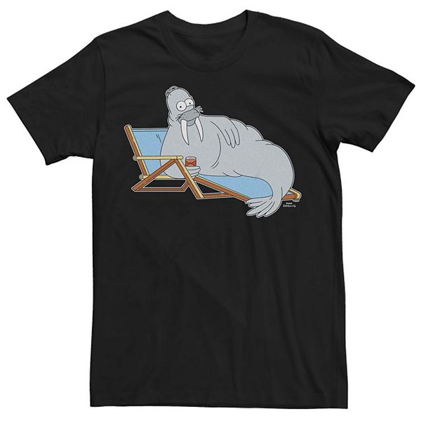 Big & Tall The Simpsons Walrus Homer Halloween Graphic Tee